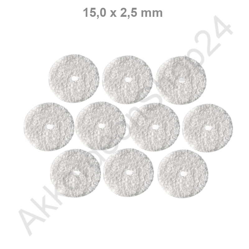 accordion felt rings 15 x 2,5 mm white