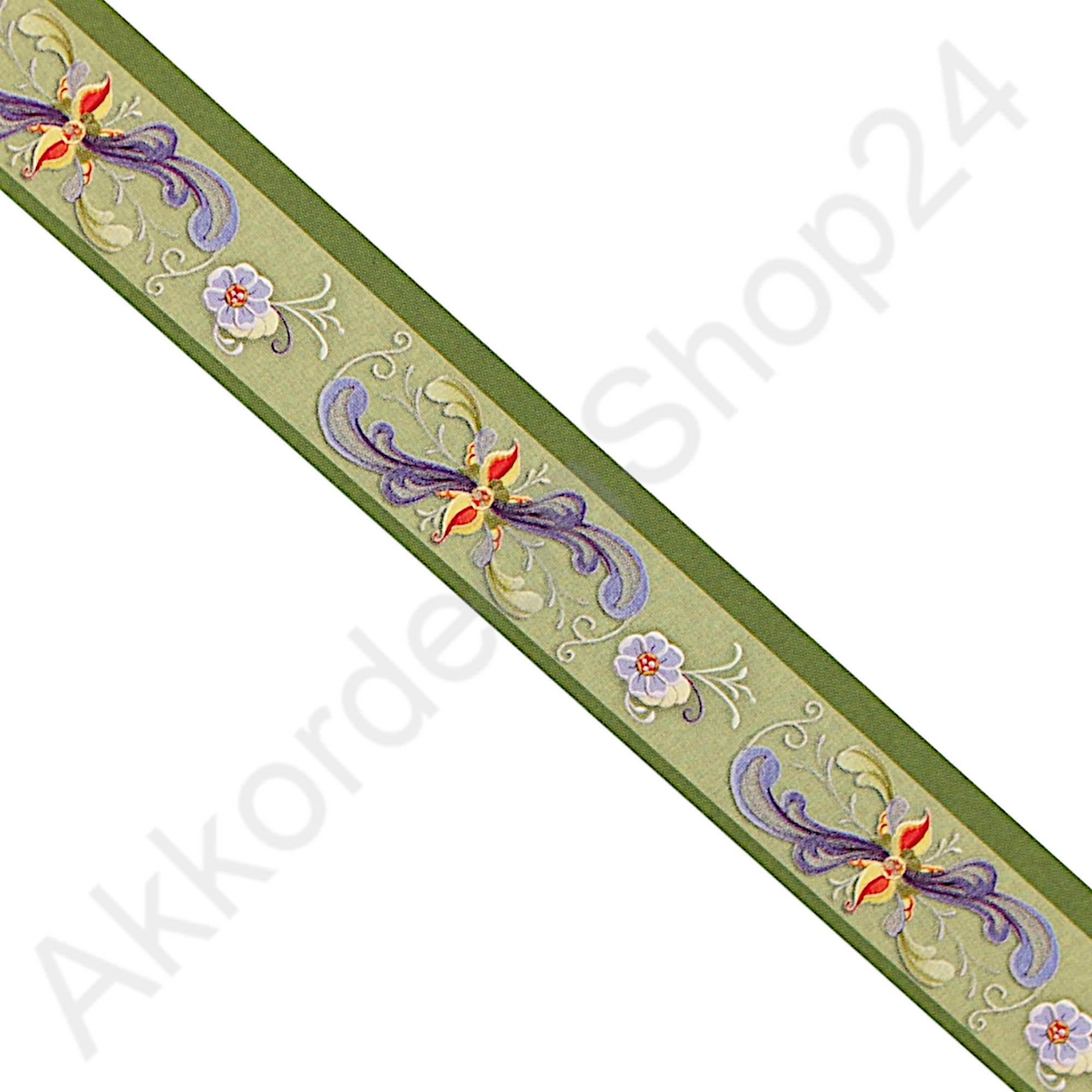Paper border blue flowers 20x970mm